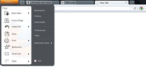 Userbroccauleyfirefox Menu Explorations Mozillawiki