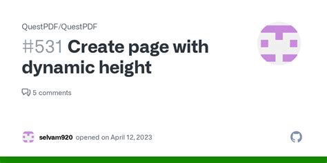 Create Page With Dynamic Height Issue 531 QuestPDF QuestPDF GitHub