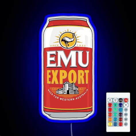 Hand Drawn Emu Export Can Rgb Neon Sign Neon Factory