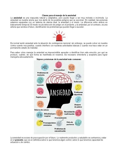 Manejo De La Ansiedad Y Sus Etapas Pdf