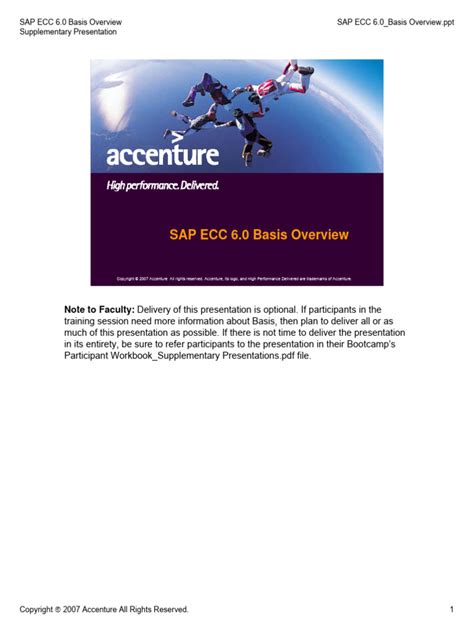 Sap Ecc 6 0 Basis Overview Pdf Databases Application Software