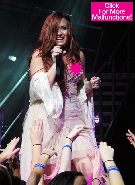 Demi Lovato Shows Nip Slip Wardrobe Malfunction At Dallas Concert Video