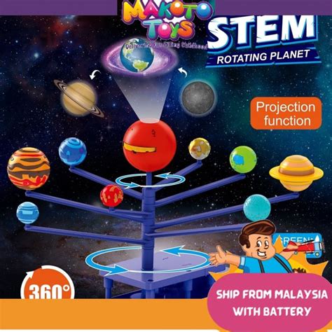 Makoto Stem Rotating Planet Learning Toys With Solar System Projector