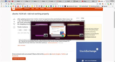 unity ubuntu 16 04 alt tab not working properly ask ubuntu