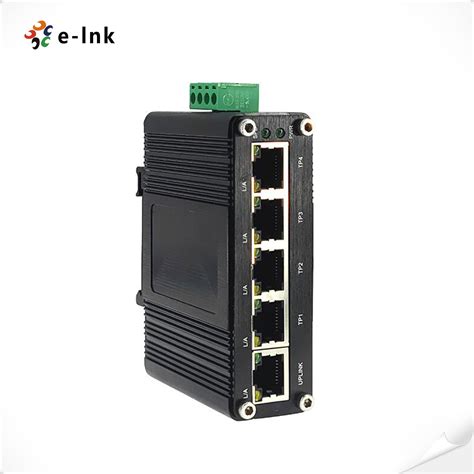 Mini Industrial 5 Ports Gigabit Ethernet Switch 12 48VDC DIN Rail Unmanaged