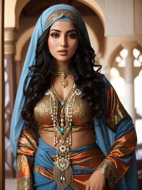 Premium Ai Image Portrait Of A Beautiful Sexy Woman Wearing The Hijab