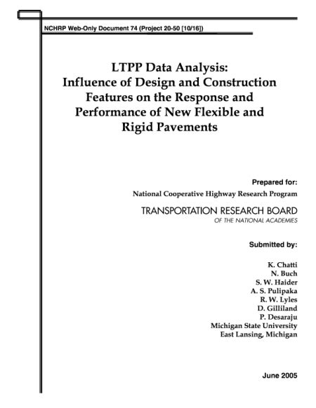 Abbreviations Ltpp Data Analysis Influence Of Design And Construction Features On The