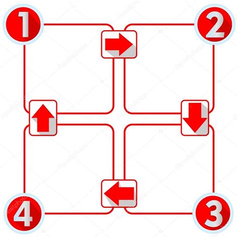 Infographic Template With Four Elements For Presentation Slide With