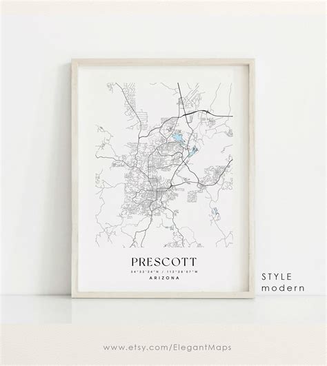 Arizona Map Prescott Prescott Arizona 1947 1959 Usgs Old Topo Map