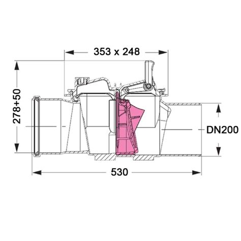 Kessel Staufix 72200 Rückstauverschluss Dn200 Rückstauklappe