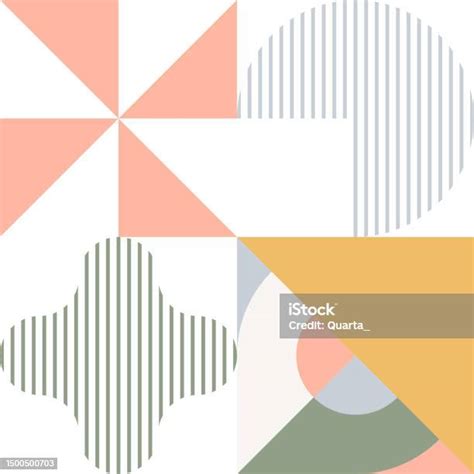 기하학적 패턴 타일입니다 간단한 미적 모양 장식 0명에 대한 스톡 벡터 아트 및 기타 이미지 0명 기하 기하 도형