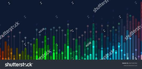 Bytes Binary Code Run Through Network Stock Vector Royalty Free 2007285392 Shutterstock