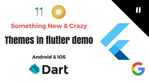 Google's Flutter Tutorials | 11 - Theming (Light / Dark) Demo | Android & iOS | Dart - YouTube