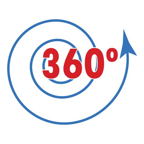 Blue Arrow Pointing 360 Degrees Rotation Around Circle 49780770 Vector