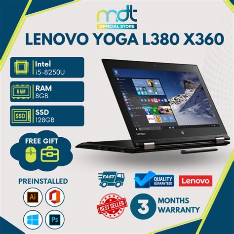Lenovo L380 Yoga X360 Touch Screen I5 8250u M2 256g 8gb Ram 133