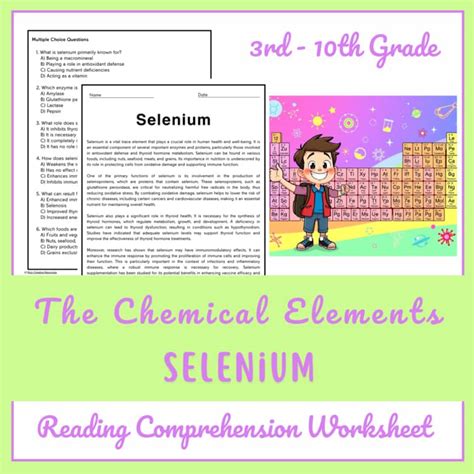 Selenium Reading Comprehension Passages And Questions Worksheets Tpt