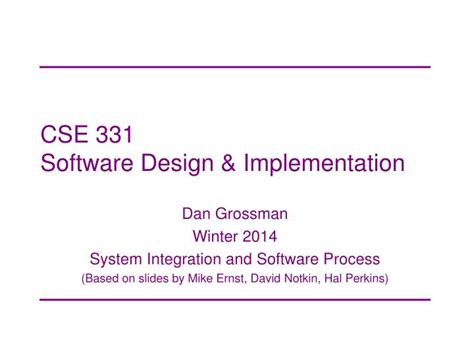 ppt cse 331 software design and implementation powerpoint presentation