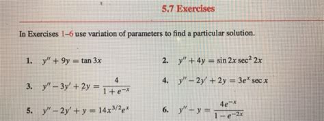 solved 5 7 exercises in exercises 1 6 use variation of