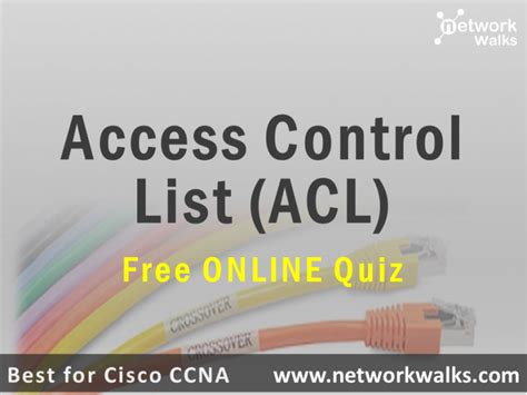 ACL Access Control Lists Online Quiz CCNA Networkwalks Academy