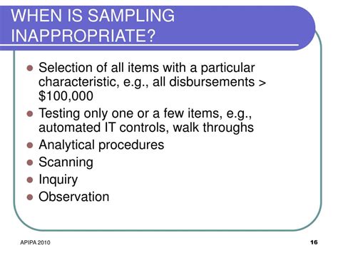 PPT INTRODUCTION TO NONSTATISTICAL SAMPLING FOR AUDITORS PowerPoint Presentation ID