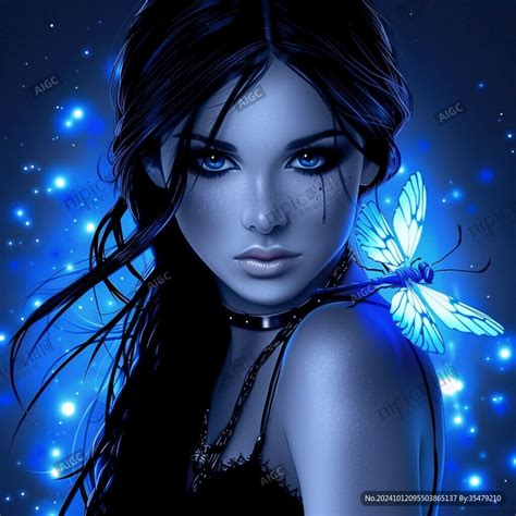 Ai创作图精致女人蝴蝶 壁纸人形蝴蝶 蝴蝶海报蓝色蝴蝶 蓝色蝴蝶结黑头发 蝴蝶美女手绘 蓝色系女孩手绘 蓝色女孩插画 蓝色潮牌高级蝴蝶 美容美发蝴蝶 发光蝴蝶海报广告 蓝光蝶 卡通美女蝴蝶