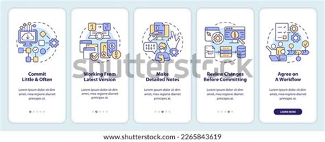 source code management best practices onboarding stock vector royalty