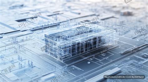 Ai创作图建筑自动化 建筑数字化 建筑工程建筑设计 建筑数据化 算法化建筑 建筑示意图 科技建筑数据化 3d图纸建筑工地 工程模型 建筑bim