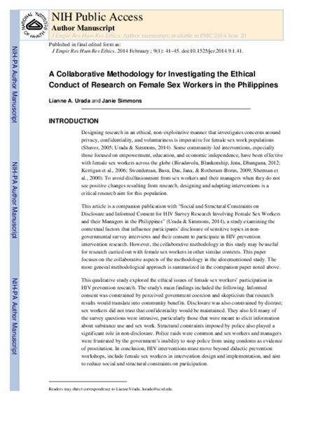 Pdf A Collaborative Methodology For Investigating The Ethical Conduct