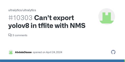 Can T Export Yolov In Tflite With NMS Issue Ultralytics Ultralytics GitHub