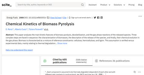 Chemical Kinetics Of Biomass Pyrolysis