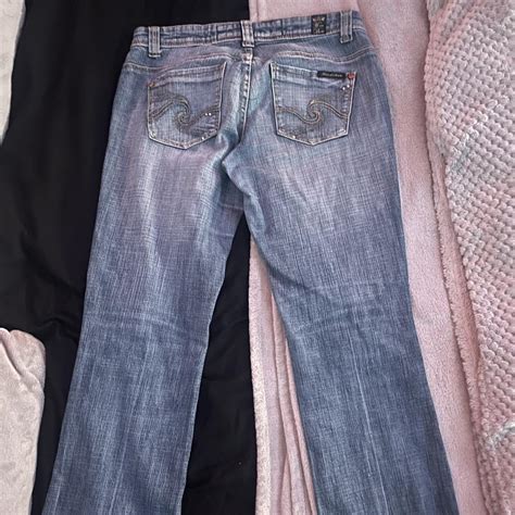 Light Blue Low Rise Jeans Uk Womens Size 10 Length Depop