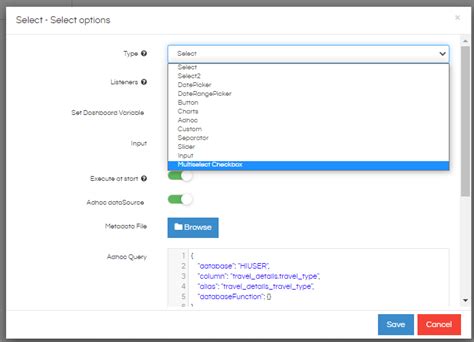 Adding Multiselect Checkbox In Dashboard Designer Helical Insight
