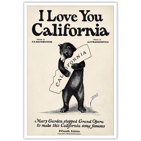 Zhixqmg California Bear Art Trendy Abstract Posters I Love