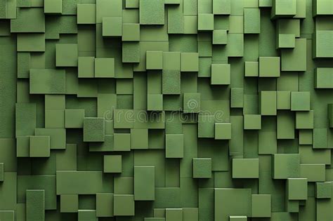 Abstract Green Cube Wall Ai Generator Stock Illustration Illustration Of Decor Contemporary