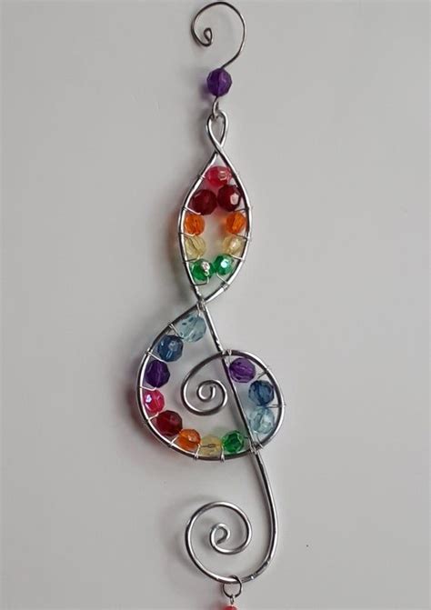 Handmade Treble Clef Rainbow Suncatcher