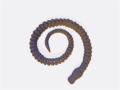 🐍 Realistic Articulated Ball Python Royal Python・ Stl File For ・cults