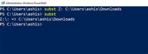 create a virtual drive of any folder from windows command prompt