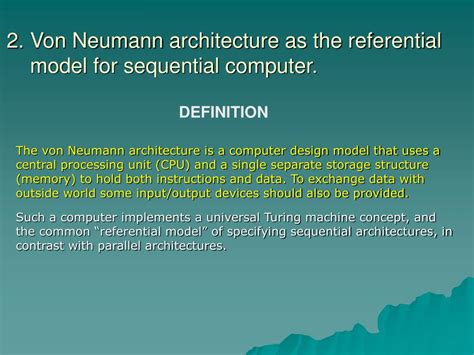 Ppt Sequential Vs Parallel Computing Von Neumann Architecture Vs