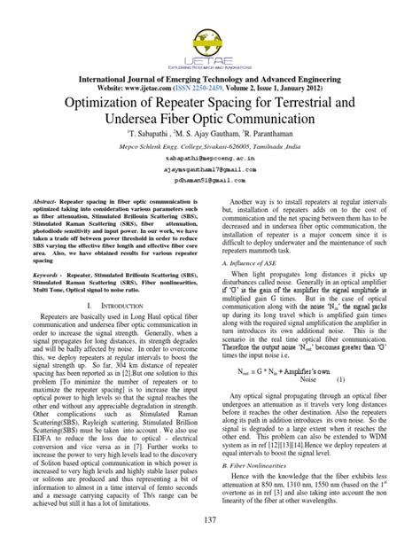 optimization of repeater spacing for terrestrial and undersea fiber