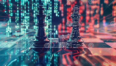 One Half Of Chess Piece Standing On Chessboard And Other One Filled