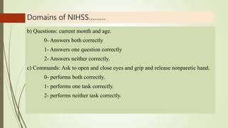 NIHSS In Stroke Severity Why And How Presentation Pptx