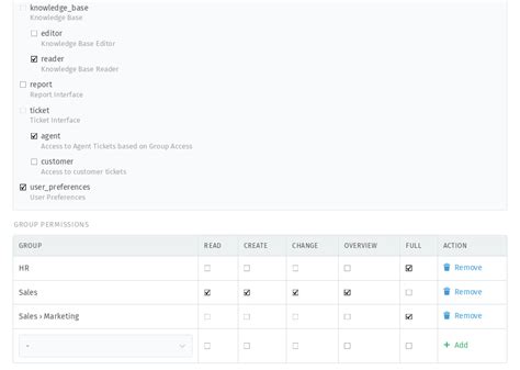 Group Permissions — Zammad Admin Documentation Documentation