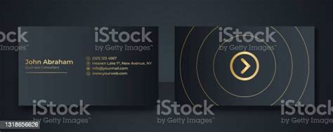 골드 아르 데코 기하학적 라인 럭셔리 골드 블랙 명함 디자인 템플릿 현대 기업 개념과 어두운 배경 블루 골드 모던 명함 디자인