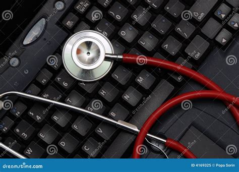 Stethoscope On A Computer Keyboard Stock Image Image Of Documentation