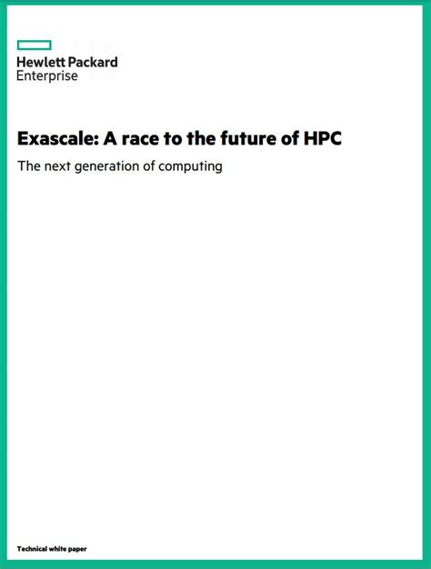 Exascale A Race To The Future Of Hpc Inside Hpc And Ai News