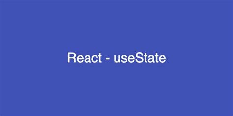 React UseState