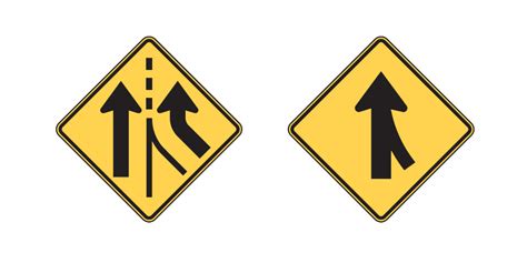 Added Lane And Merge Signs Free Dmv Test