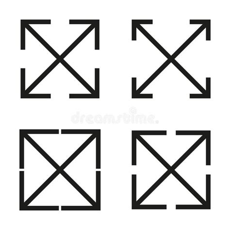 Arrow Shapes Set Directional Symbols Abstract Vector Icons Symmetric Graphic Stock