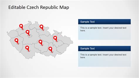 greyed out powerpoint map of czech republic slidemodel