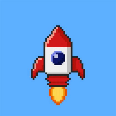 Space Rocket Pixel Vector Art Icons And Graphics For Free Download